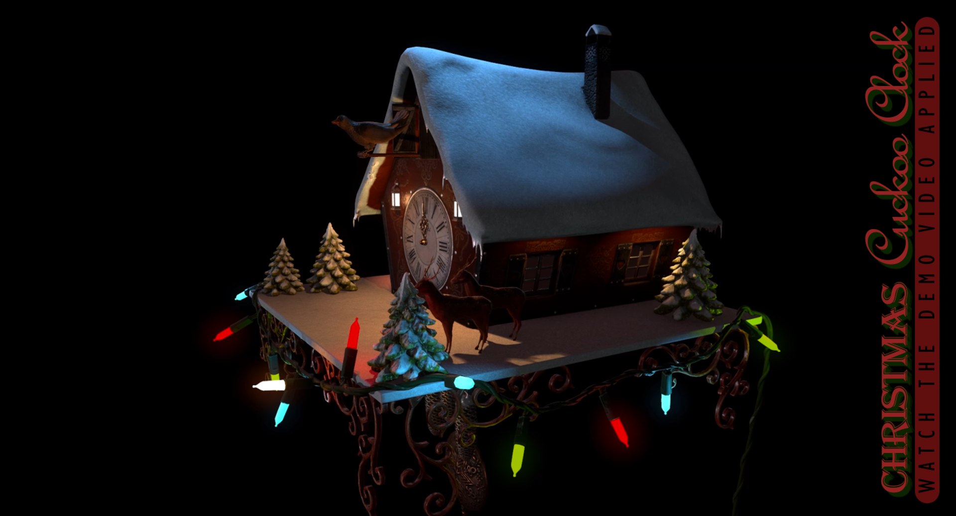 3d Model Christmas Cuckoo Clock