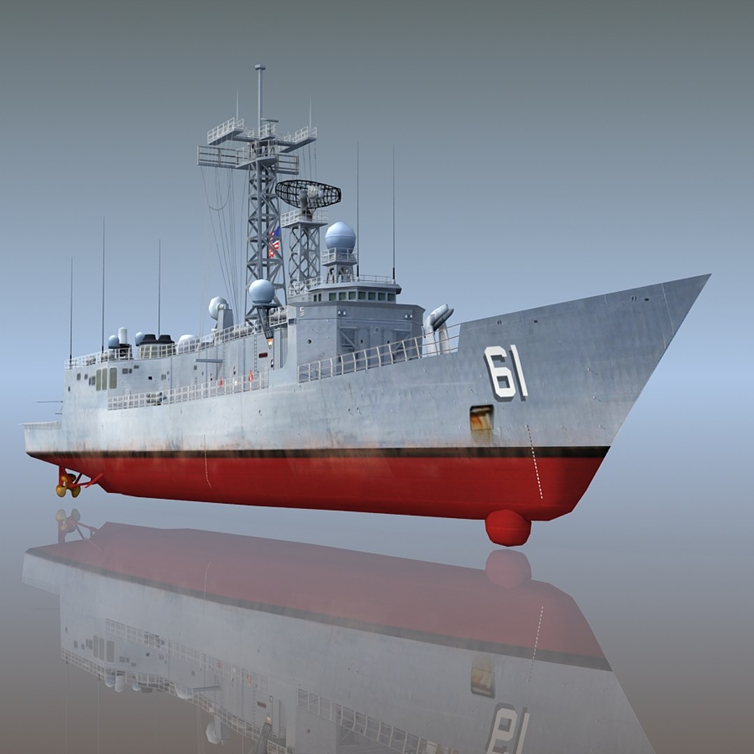 3d uss ingraham ffg-61 frigate model