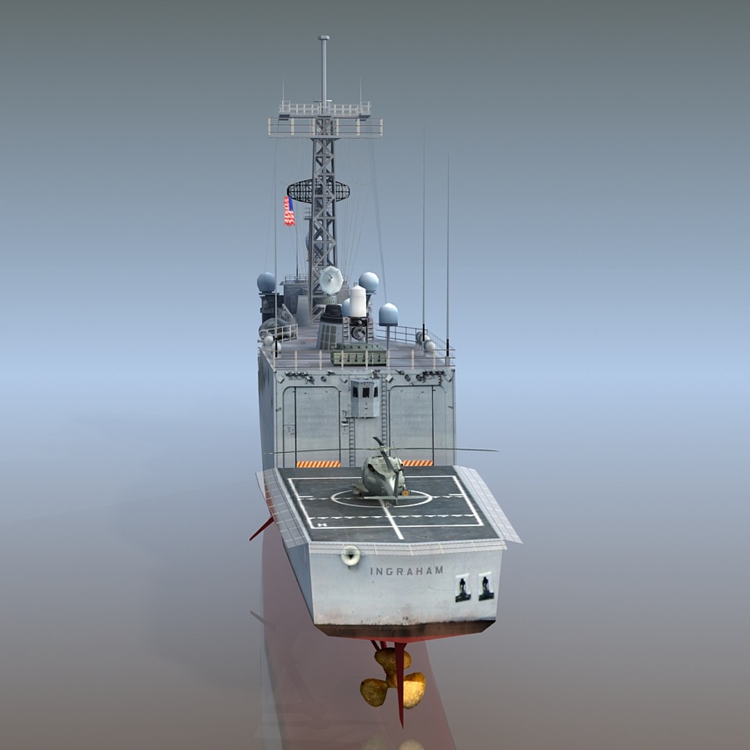 3d Uss Ingraham Ffg-61 Frigate Model