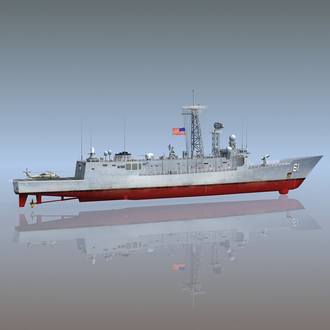 3d Uss Ingraham Ffg-61 Frigate Model