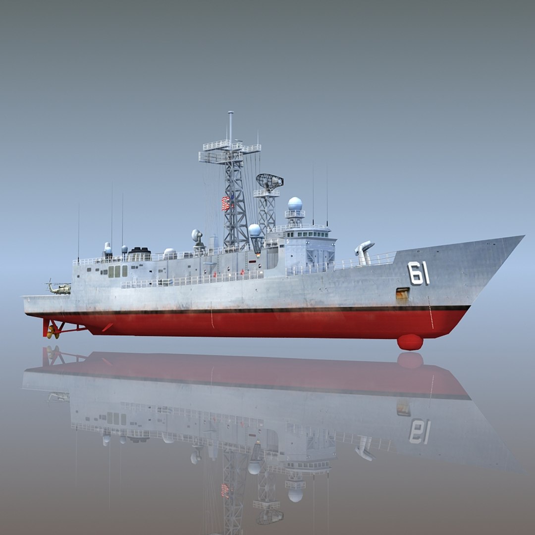 3d uss ingraham ffg-61 frigate model