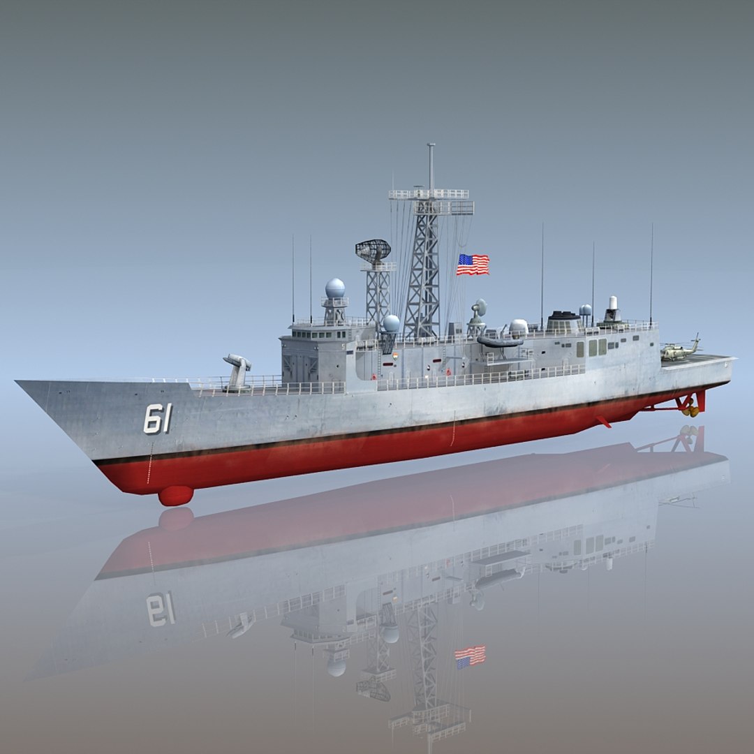 3d Uss Ingraham Ffg-61 Frigate Model