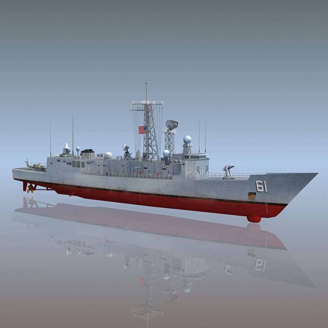 3d Uss Ingraham Ffg-61 Frigate Model