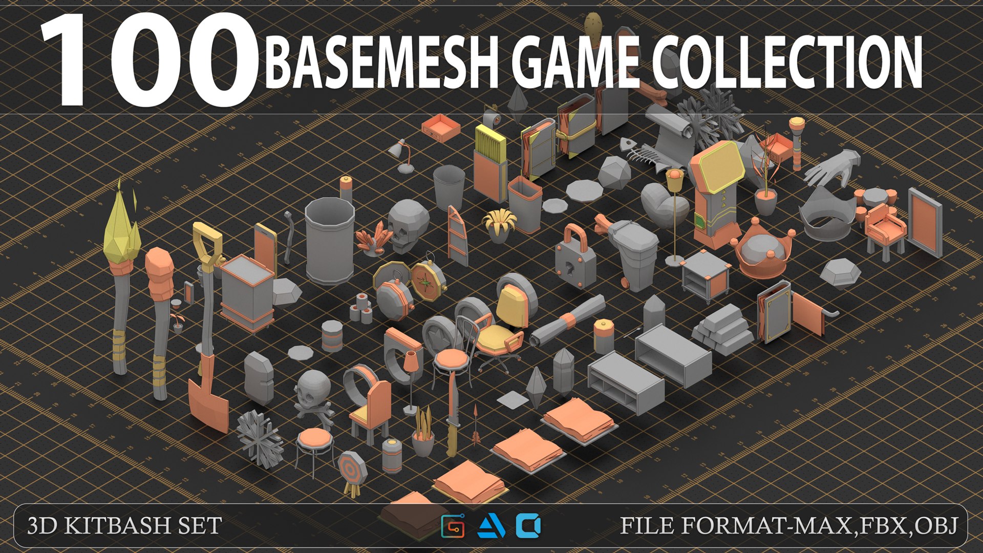 100 Basemesh Game Collection 3D Model - TurboSquid 2341640