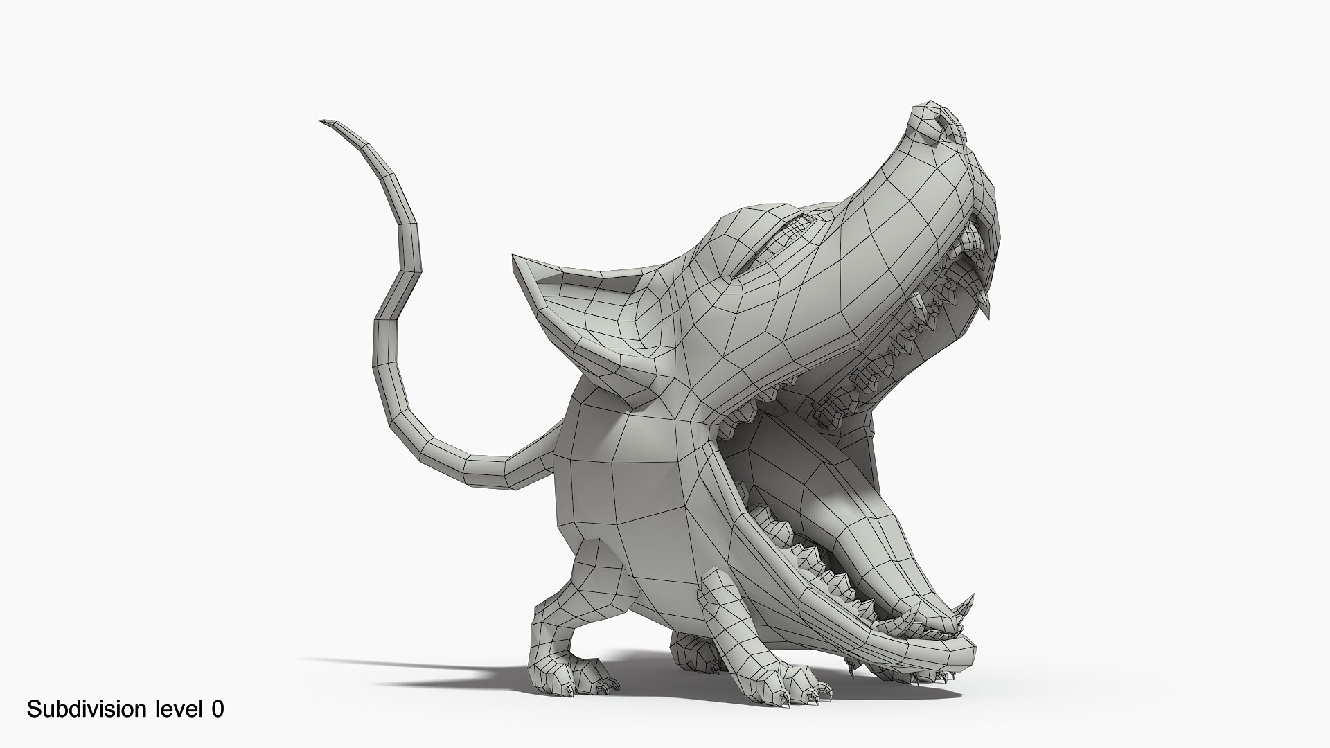 3d Fox Character Rig Model