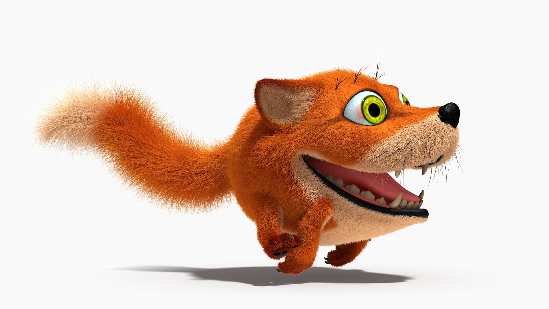 3d Fox Character Rig Model