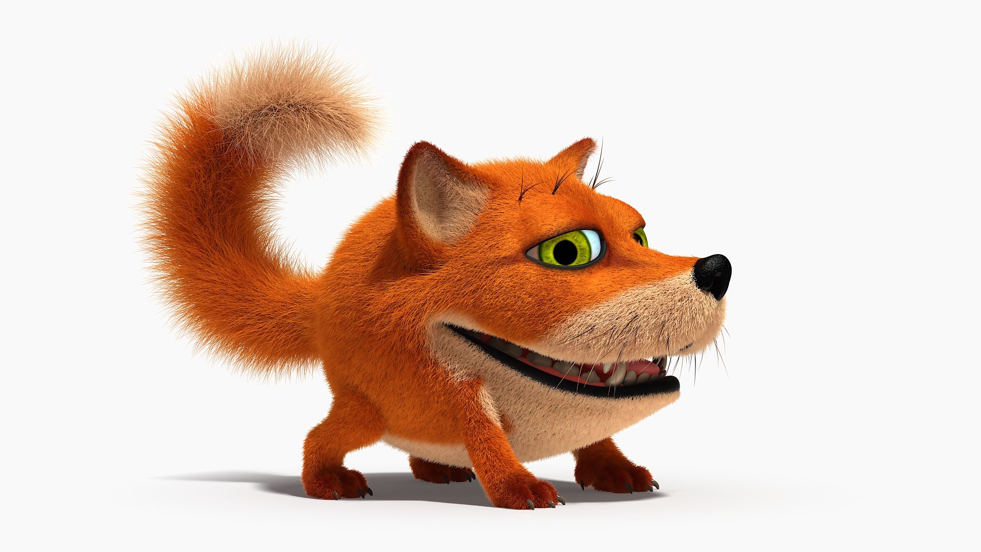 3d Fox Character Rig Model