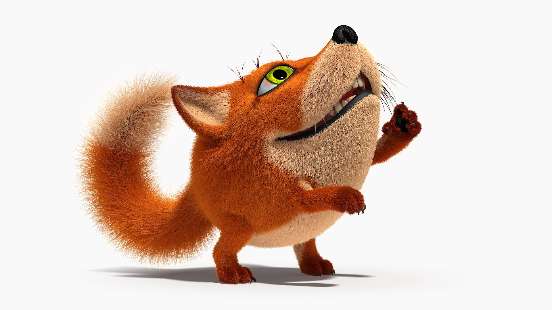 3d Fox Character Rig Model