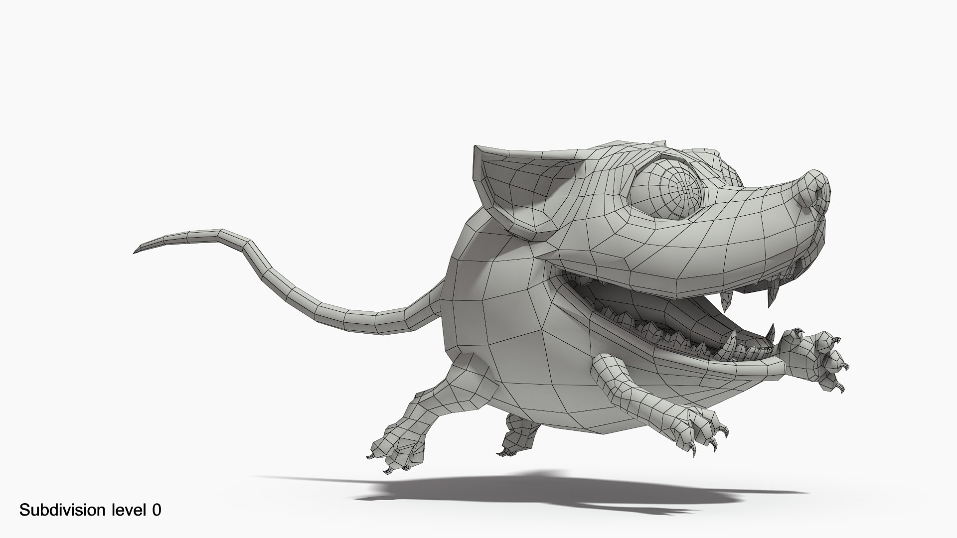 3d Fox Character Rig Model