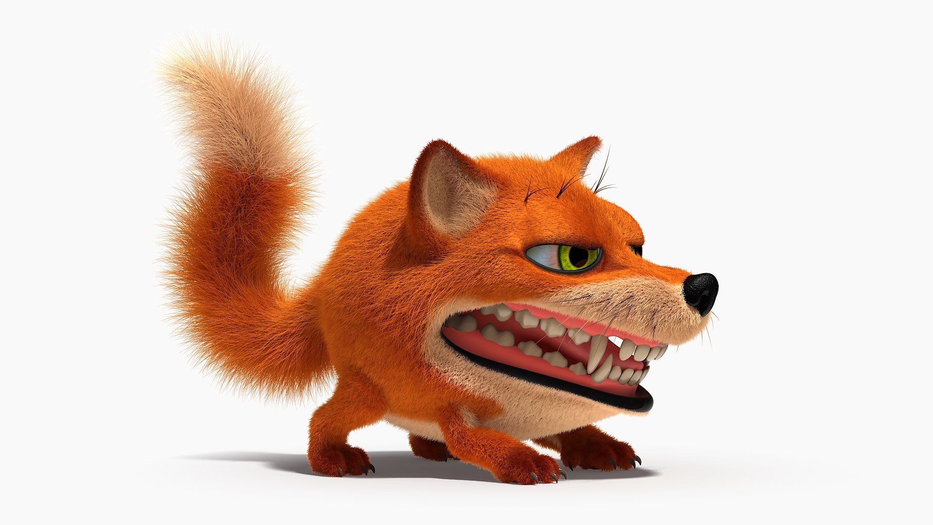3d Fox Character Rig Model