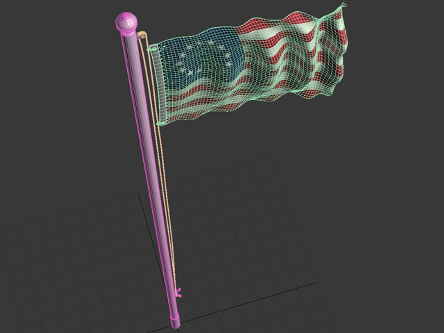 3ds max flag betsy ross