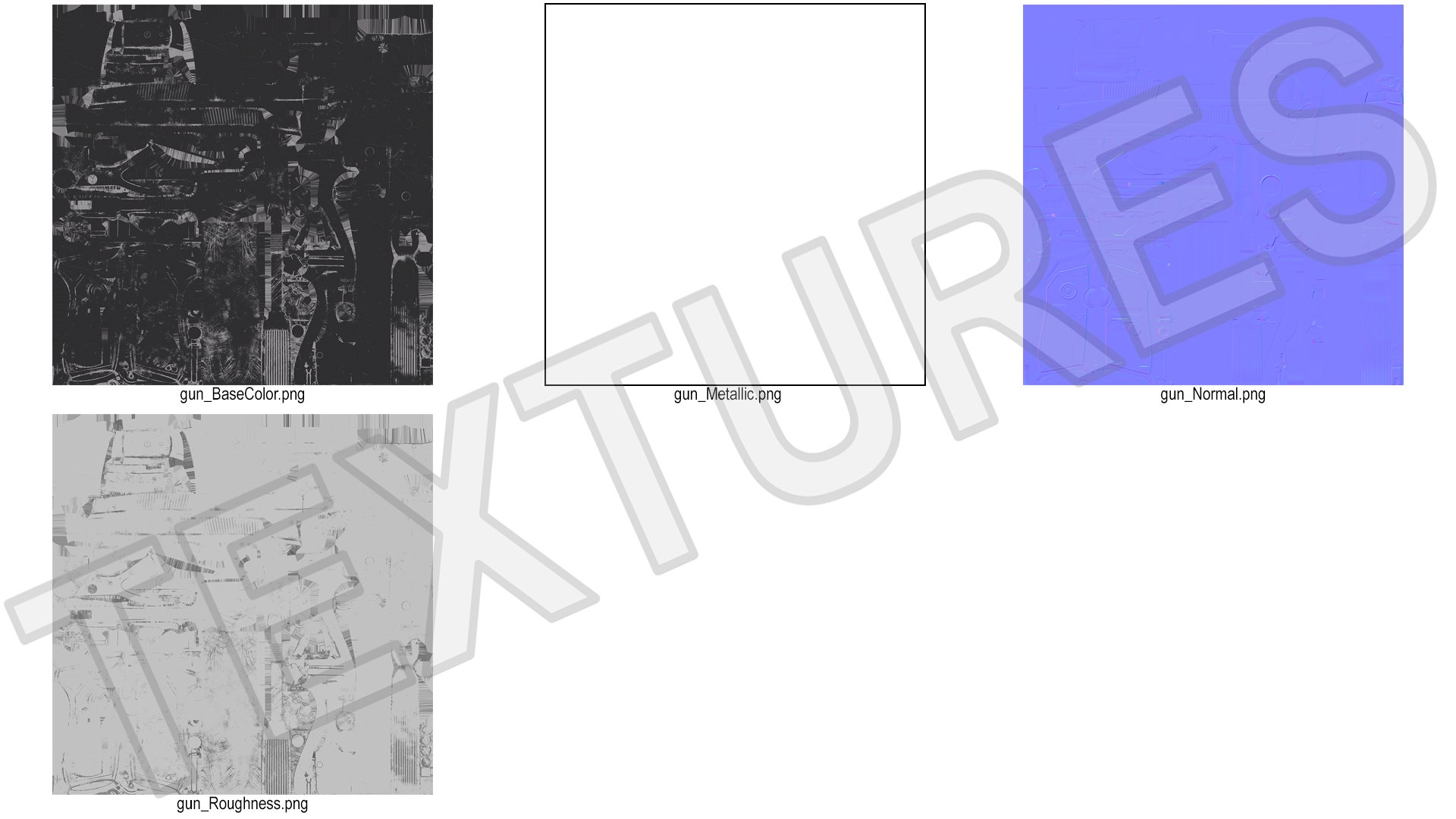 3D Old Scratched Gun - TurboSquid 2326791