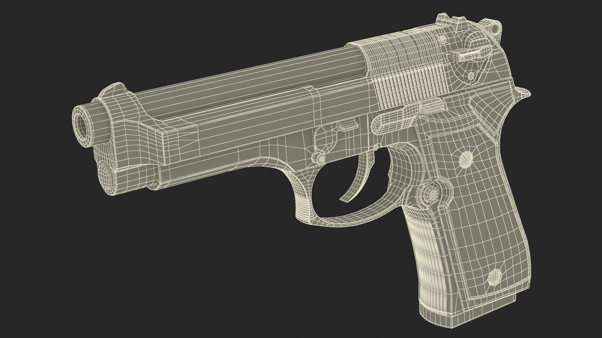 3D Old Scratched Gun - TurboSquid 2326791