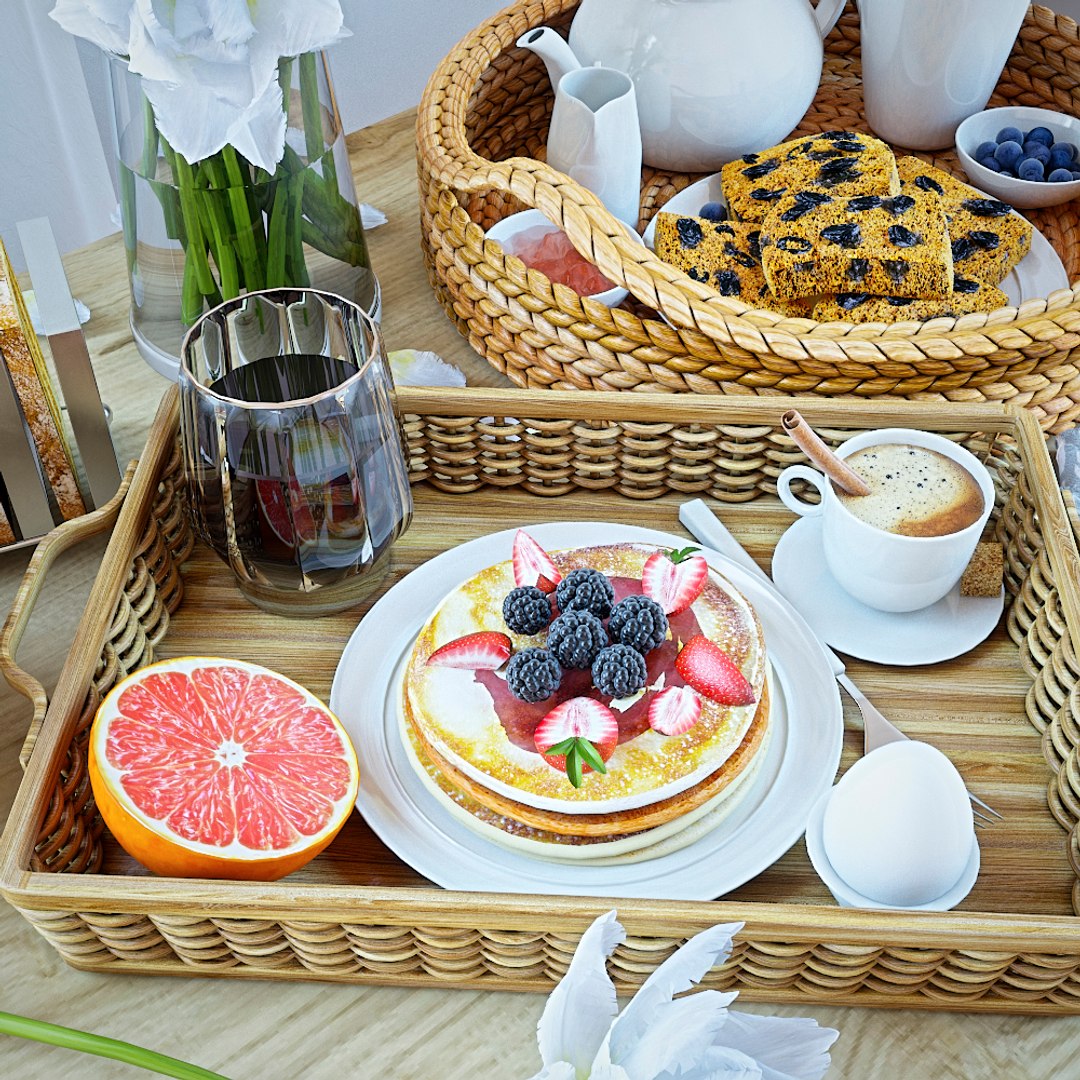 3D Breakfast Model - TurboSquid 1253816