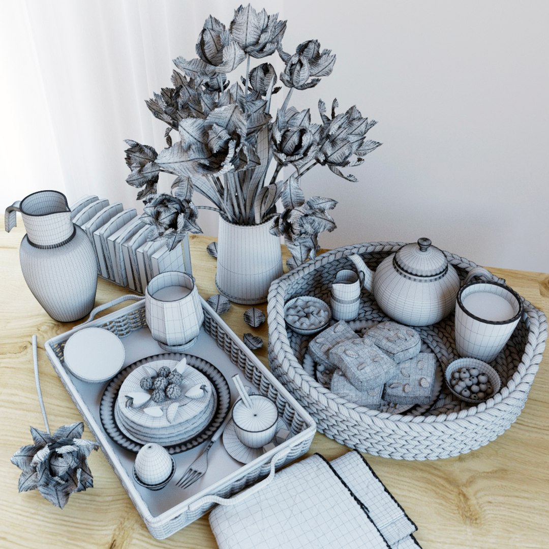 3D Breakfast Model - TurboSquid 1253816