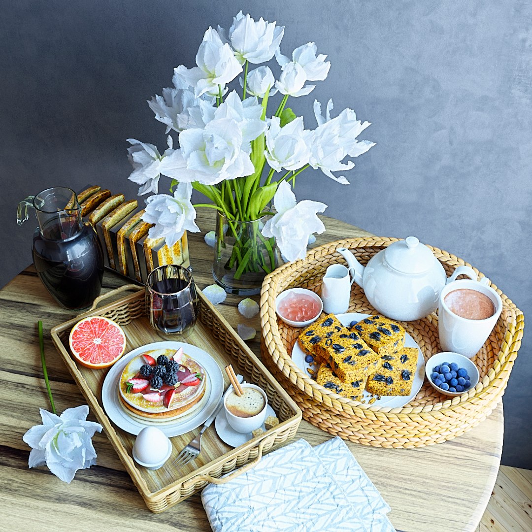 3D Breakfast Model - TurboSquid 1253816