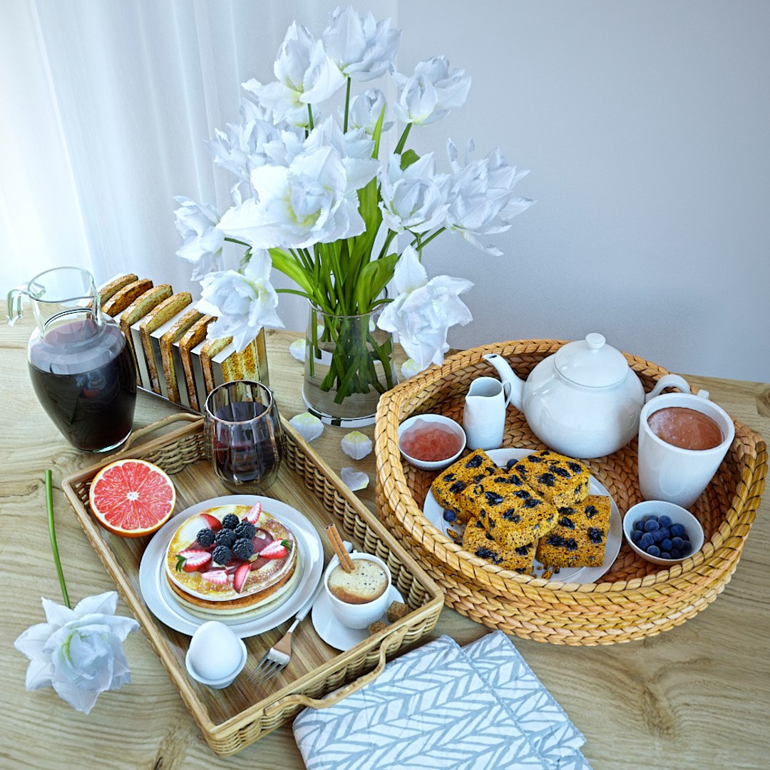 3D Breakfast Model - TurboSquid 1253816