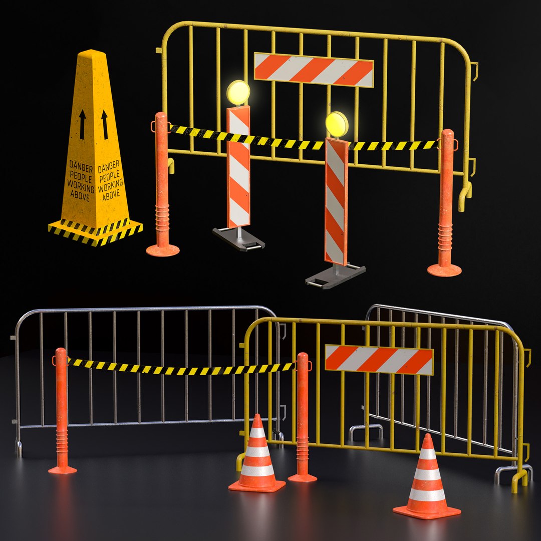 3D Street Asset Set 01 - TurboSquid 2303392