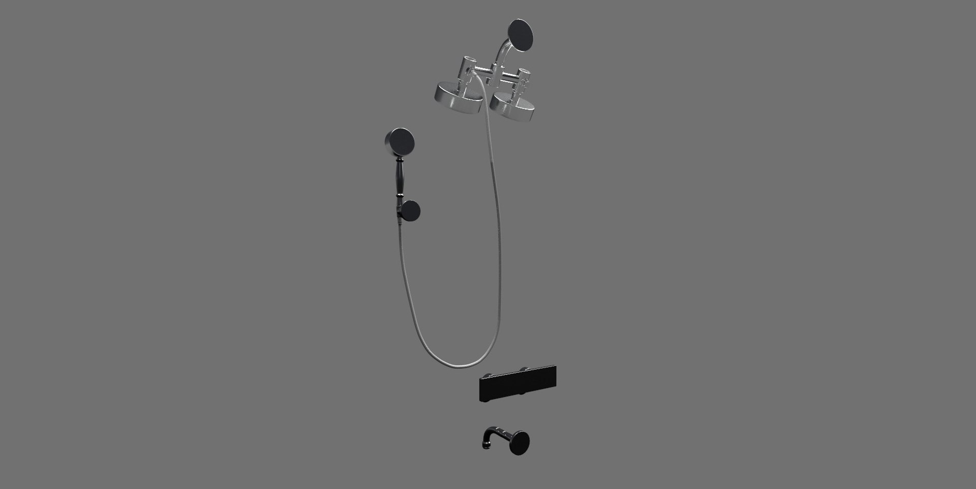 3D Model Shower Set N2 - TurboSquid 2295707