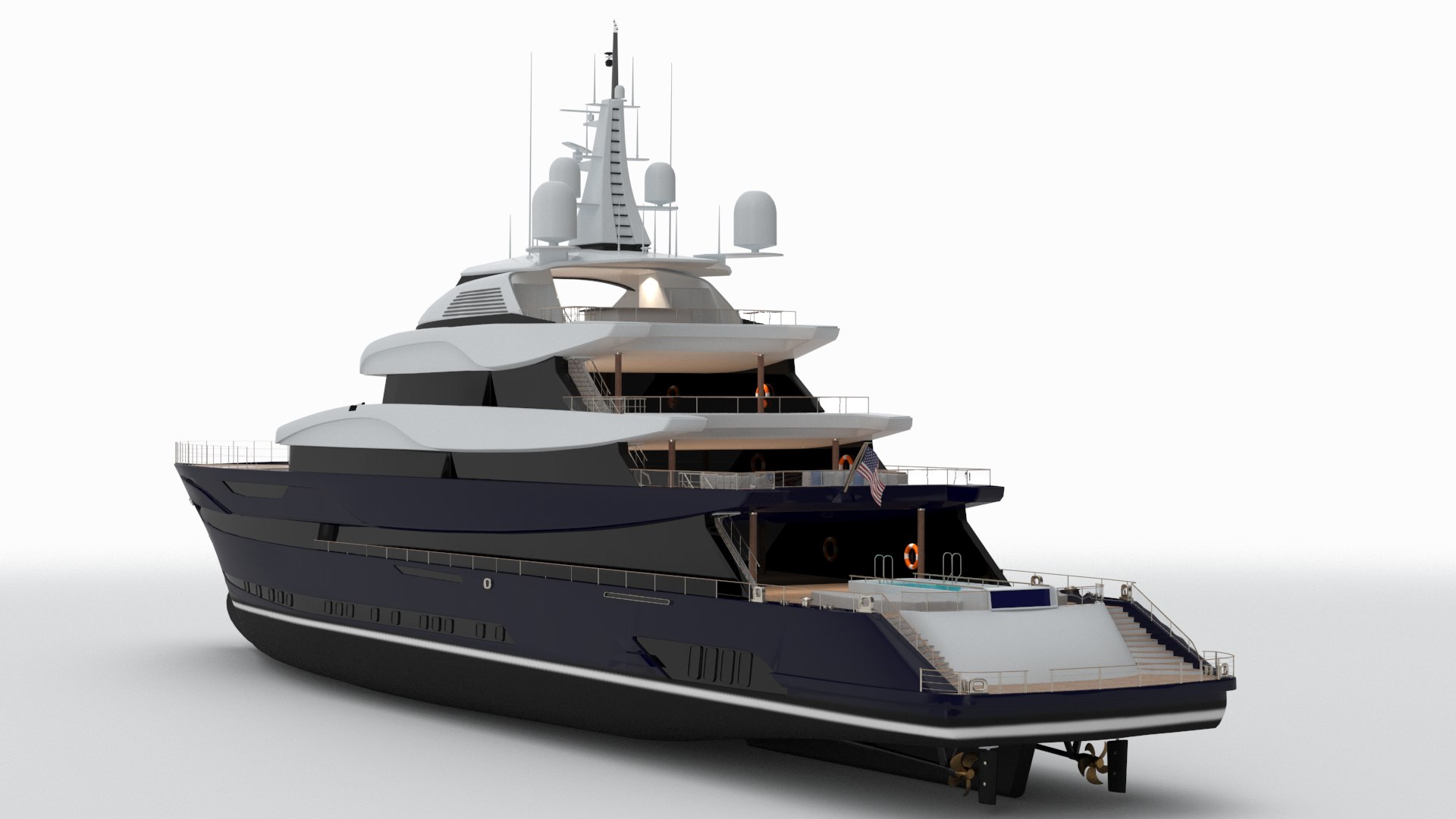3D Roma Superyacht - TurboSquid 2327577