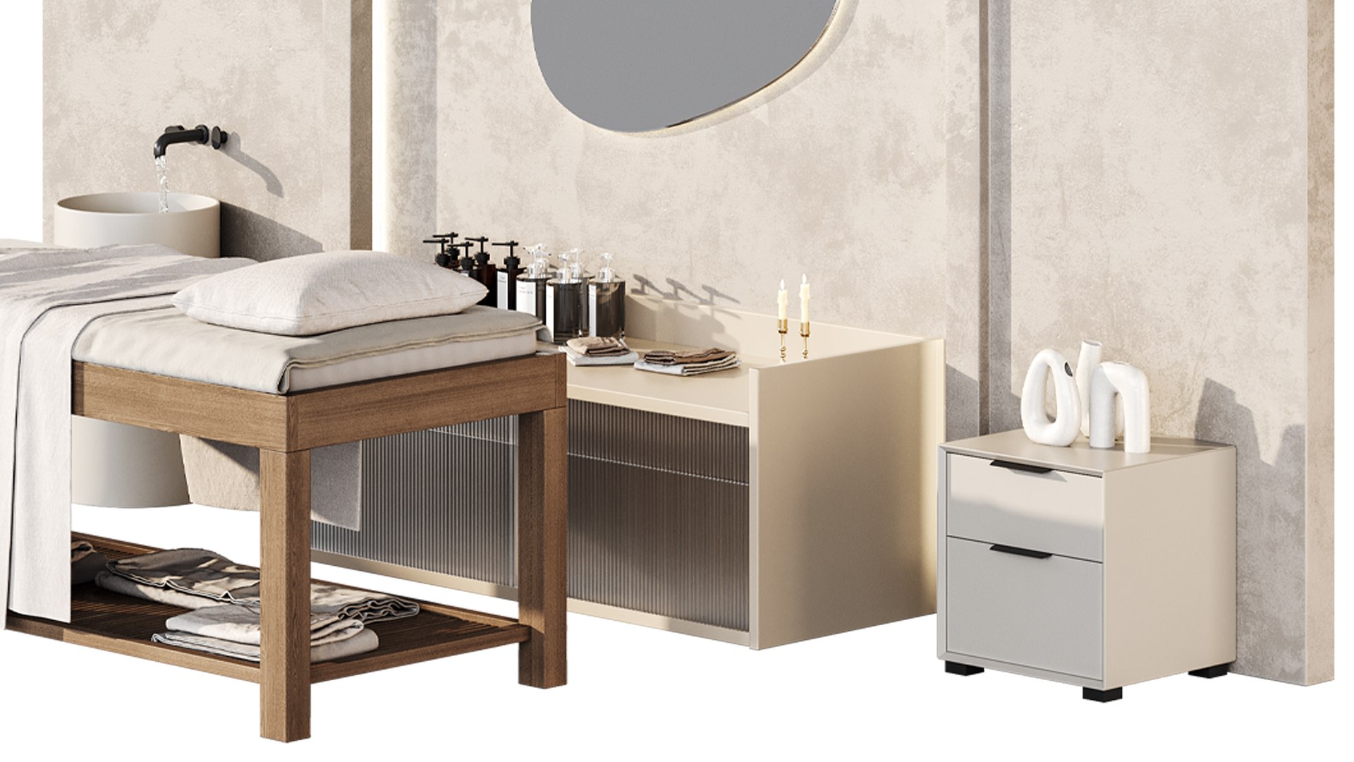 3D Modern Spa And Accessories Model - TurboSquid 2295004