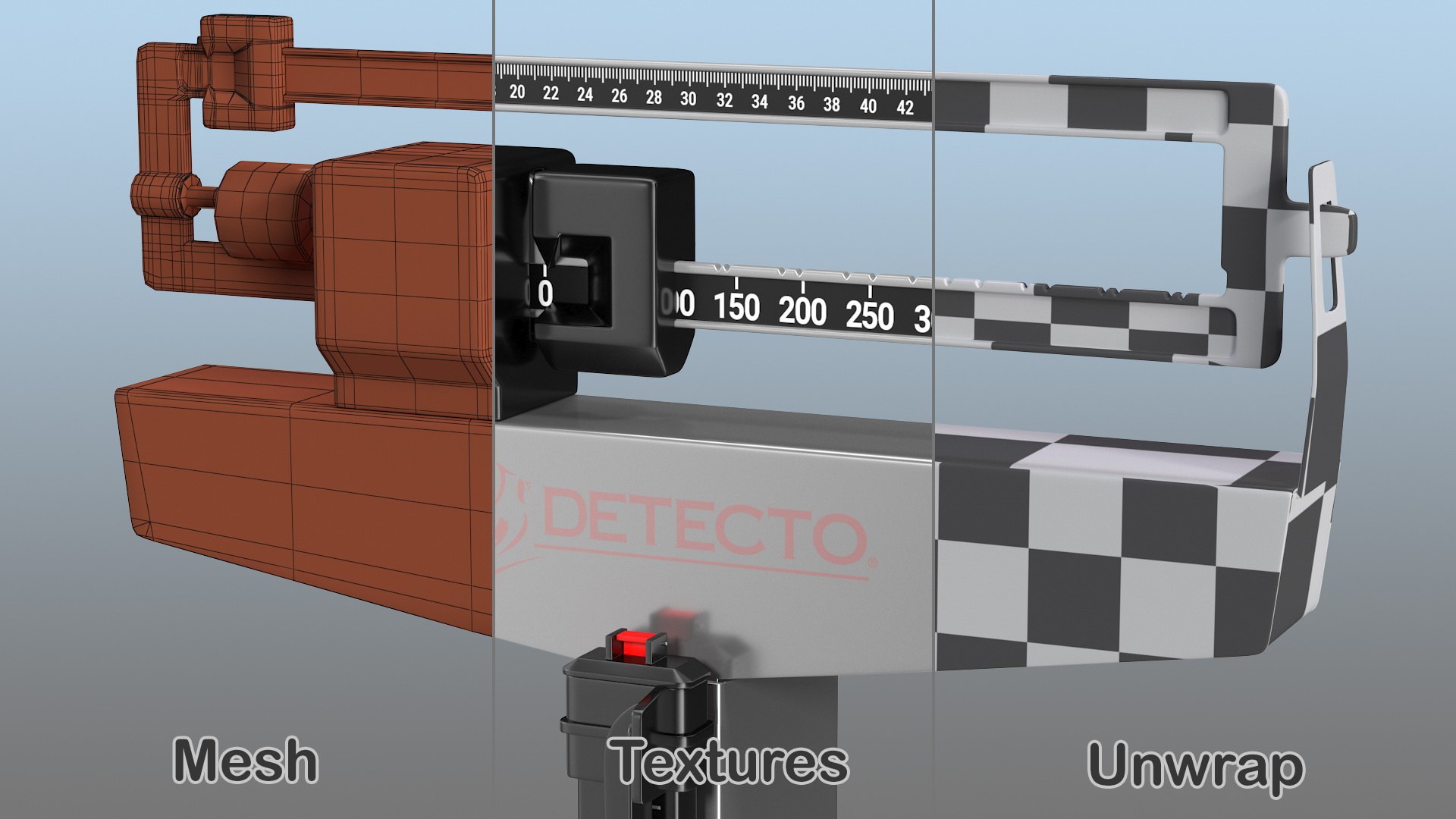 3D detecto physician weigh beam model - TurboSquid 1636731