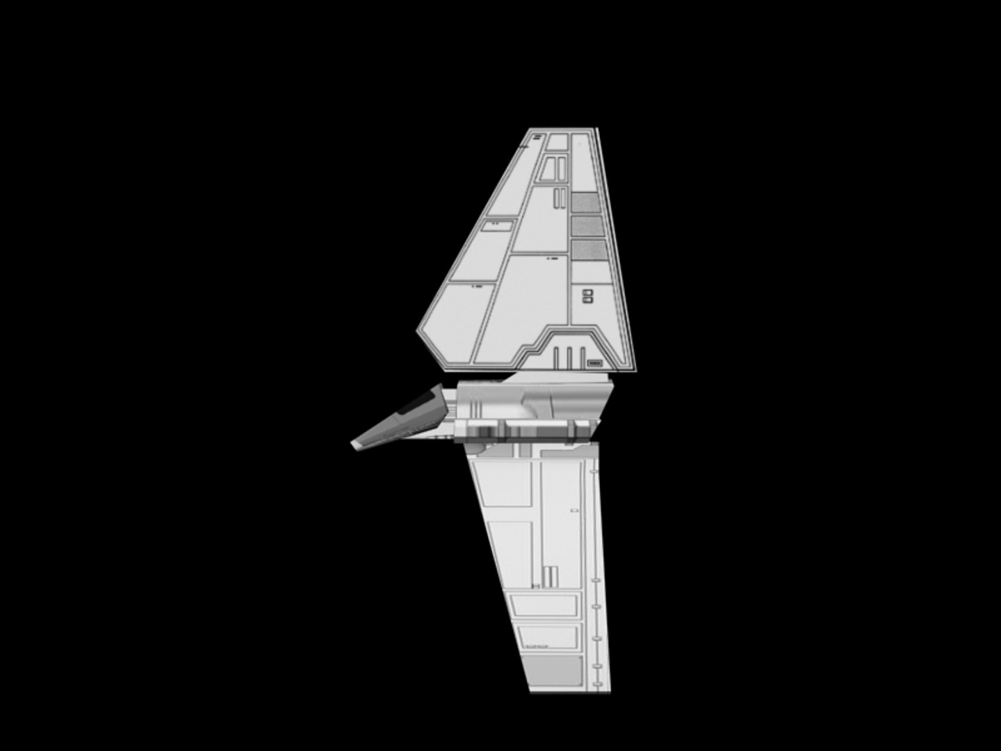 3d Model Imperial Lambda Shuttle