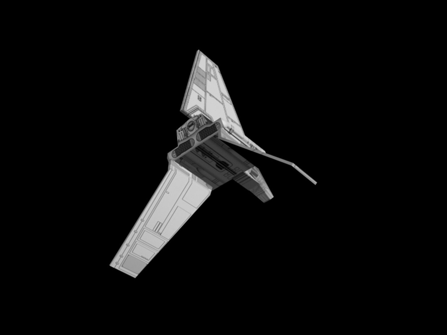 3d Model Imperial Lambda Shuttle
