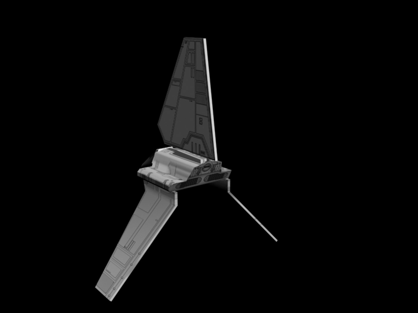 3d Model Imperial Lambda Shuttle