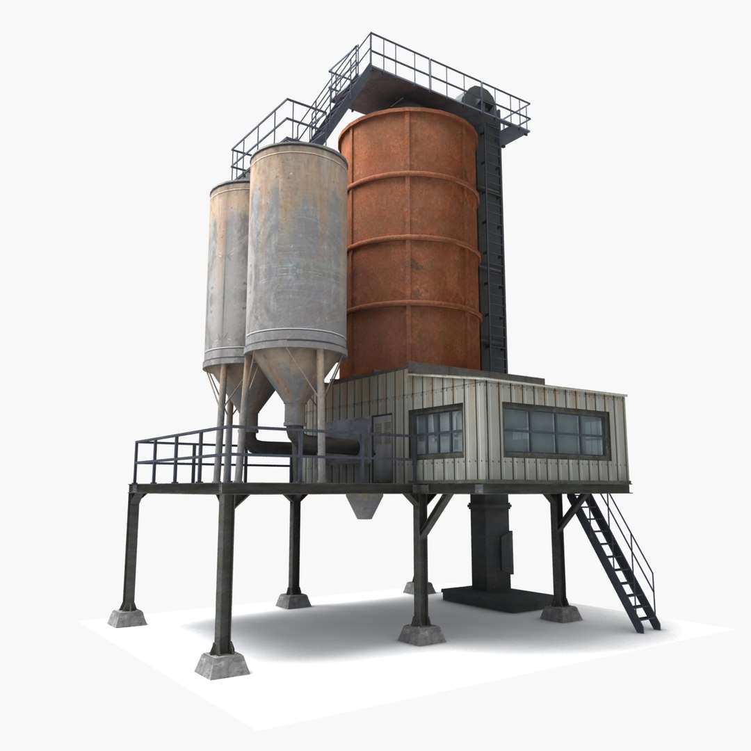 silo 3d model
