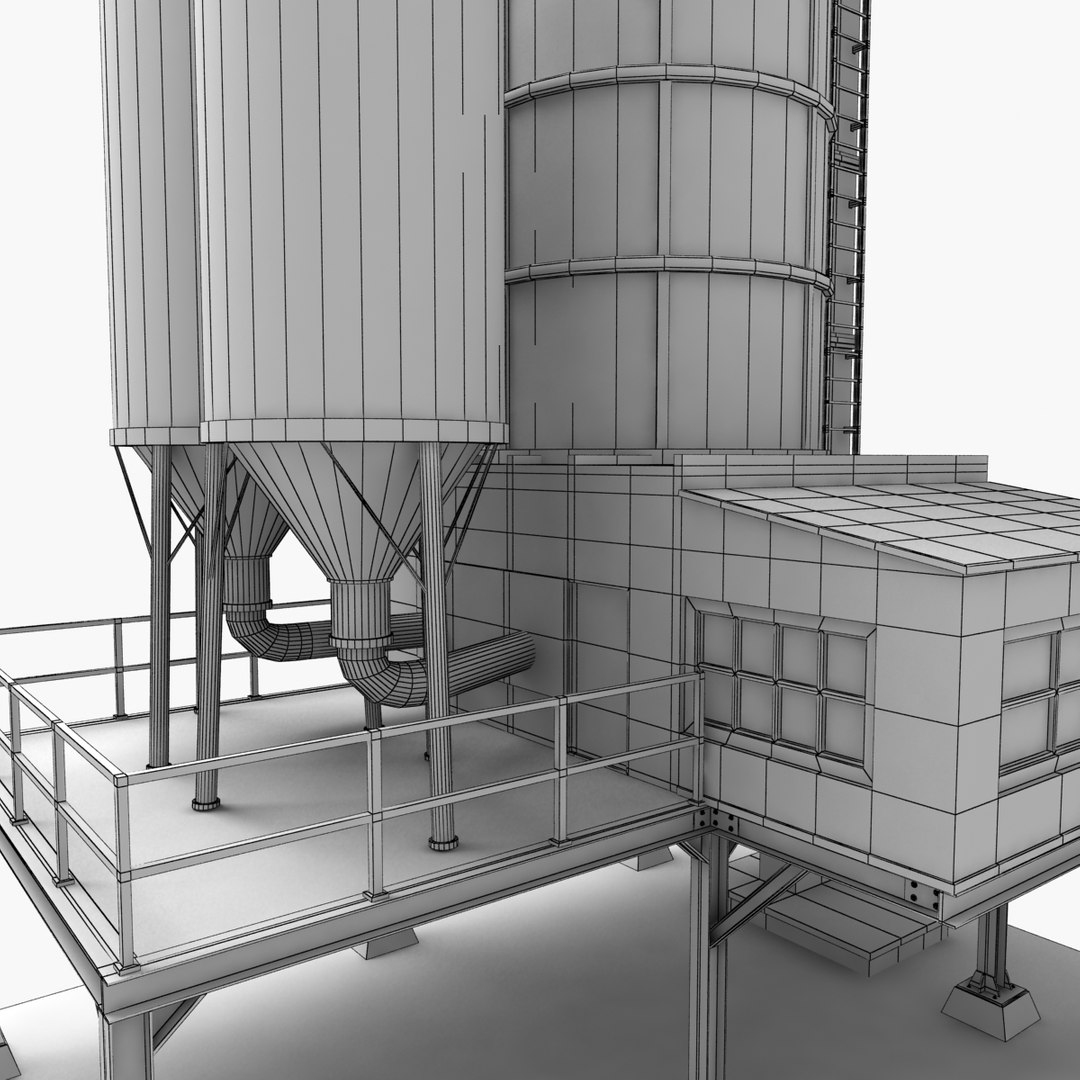 silo 3d model