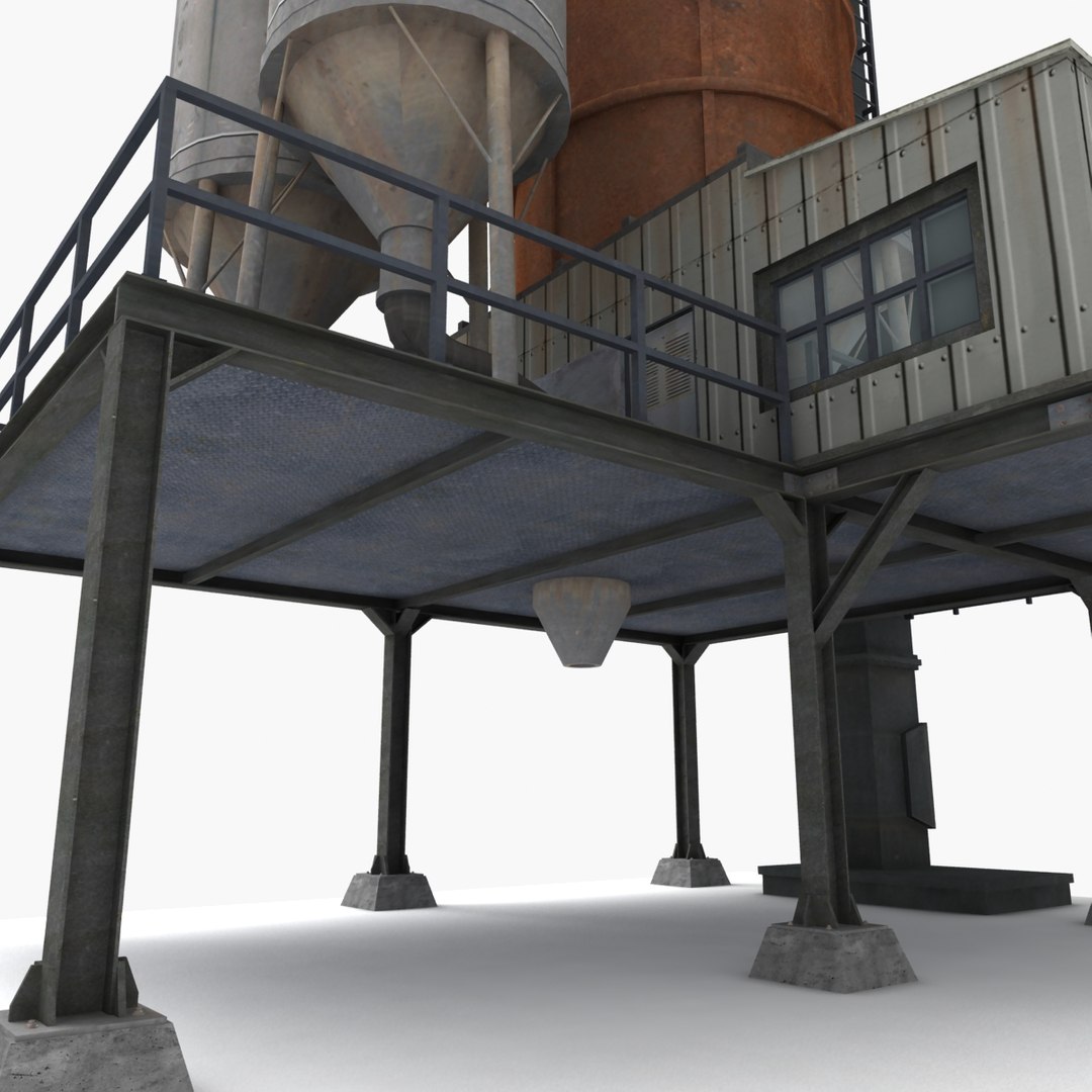 silo 3d model