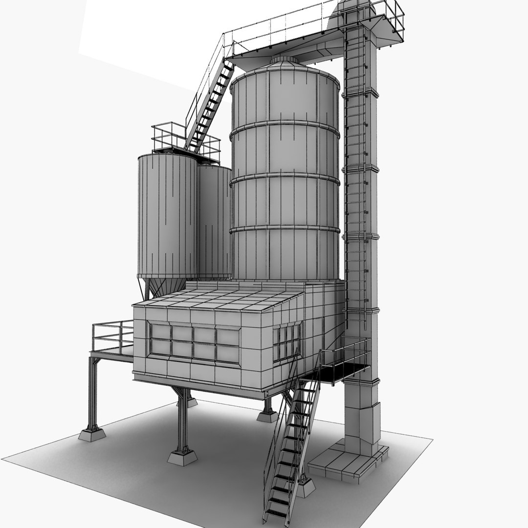 silo 3d model