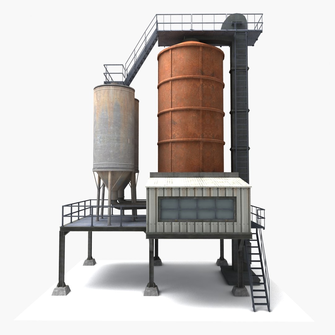 silo 3d model
