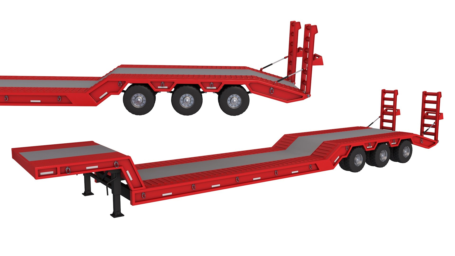 Low Loader Semi Trailer 3D Model - TurboSquid 1931767