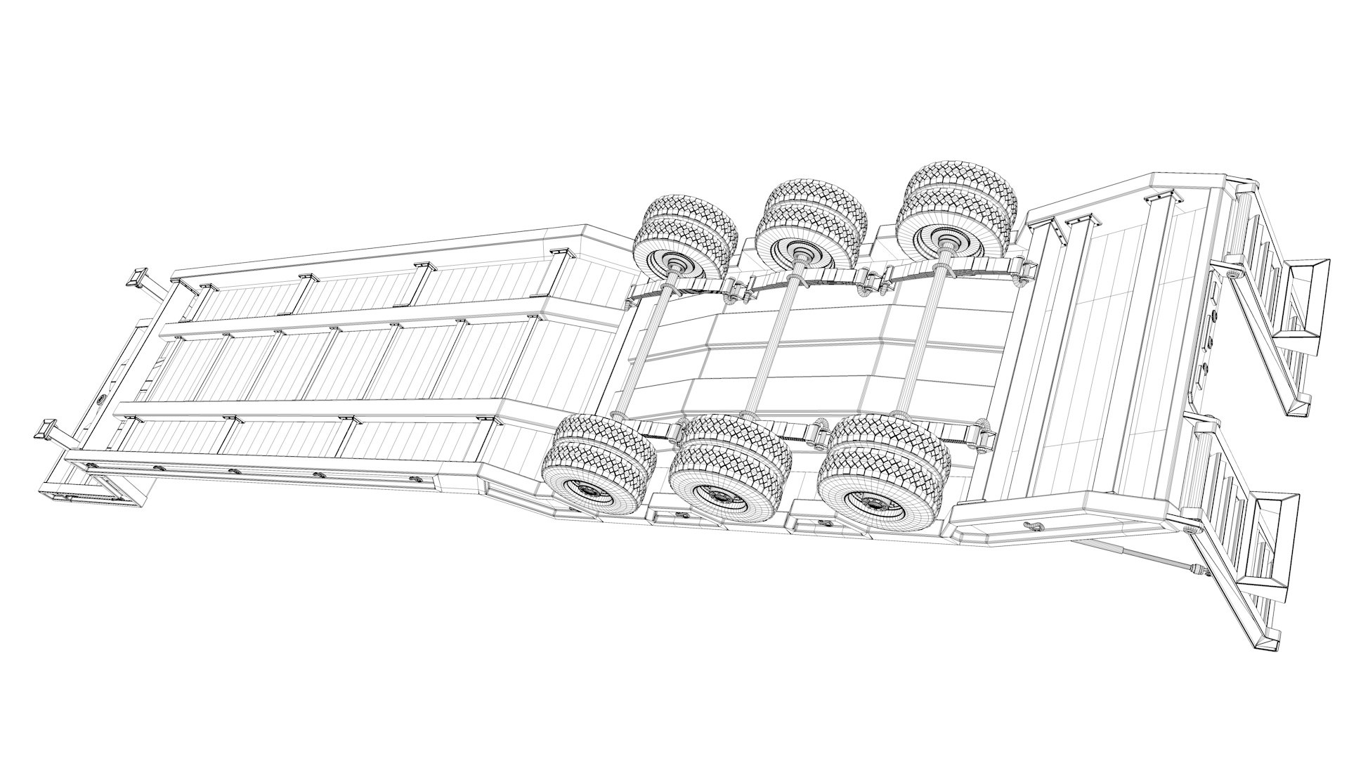 Low Loader Semi Trailer 3D Model - TurboSquid 1931767