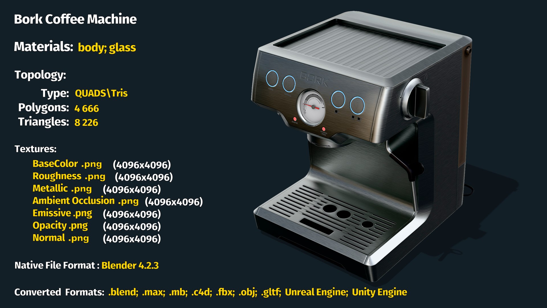 3D Bork Coffee Machine - TurboSquid 2329527