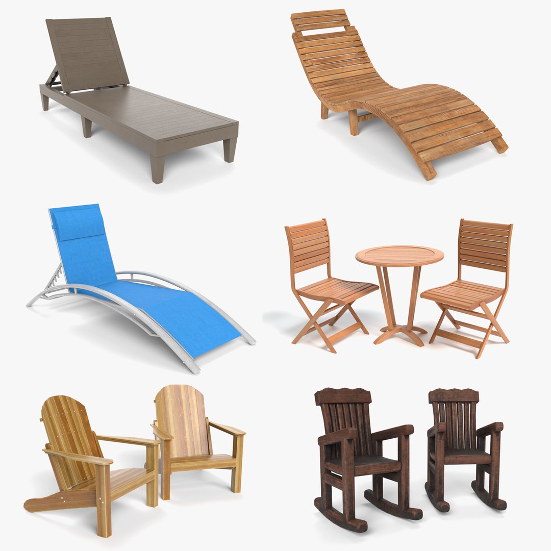 3D Outdoor Chair Collection - TurboSquid 1908670