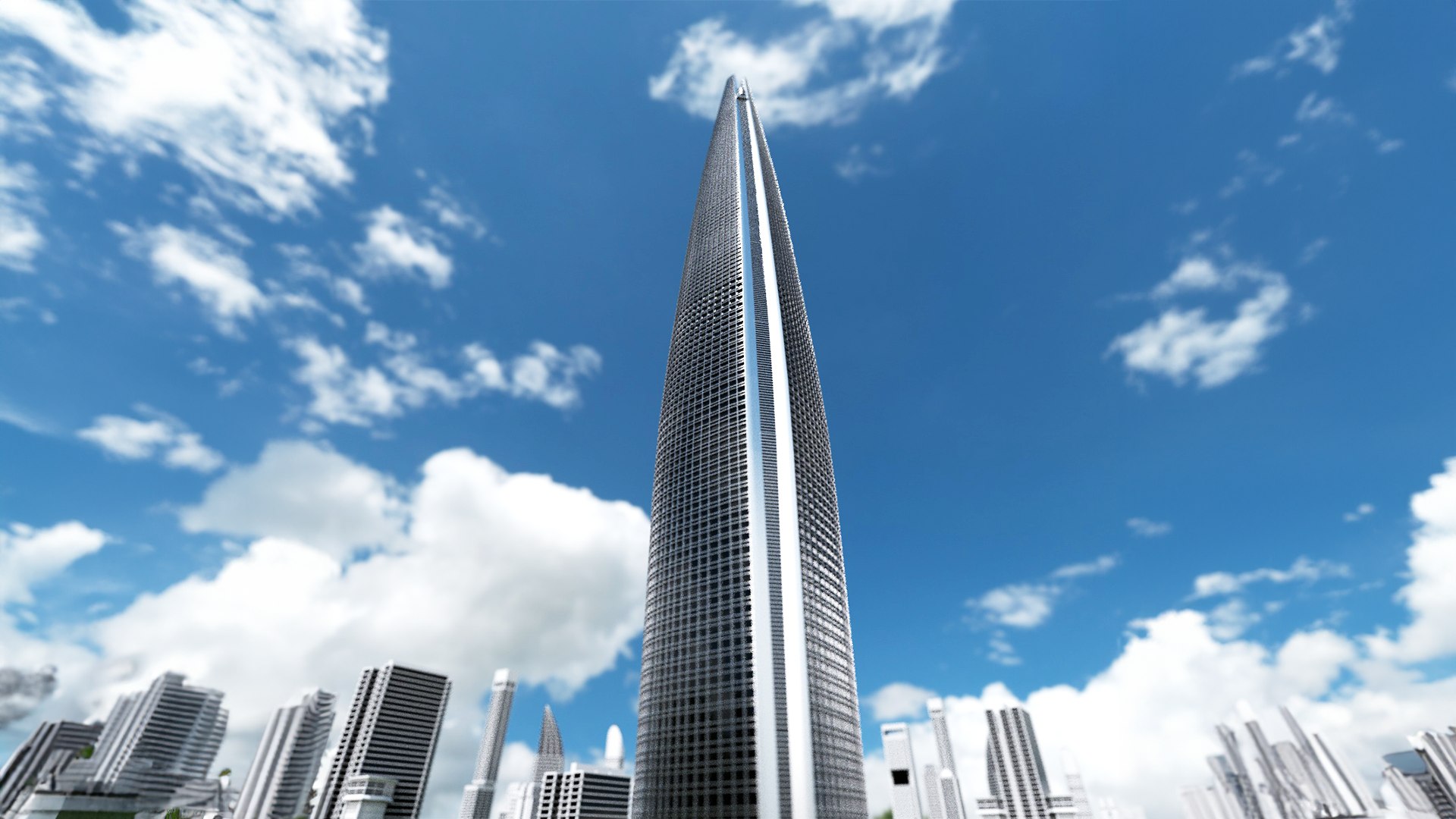 modelo 3d Torre Lotte Monumentos de Corea - TurboSquid 2263607