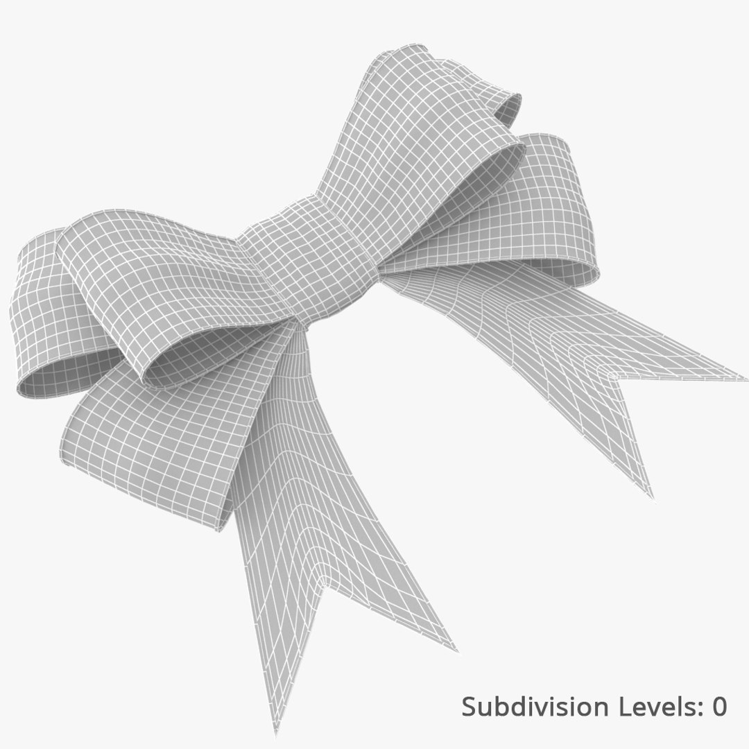 3d Ribbon Bow Model