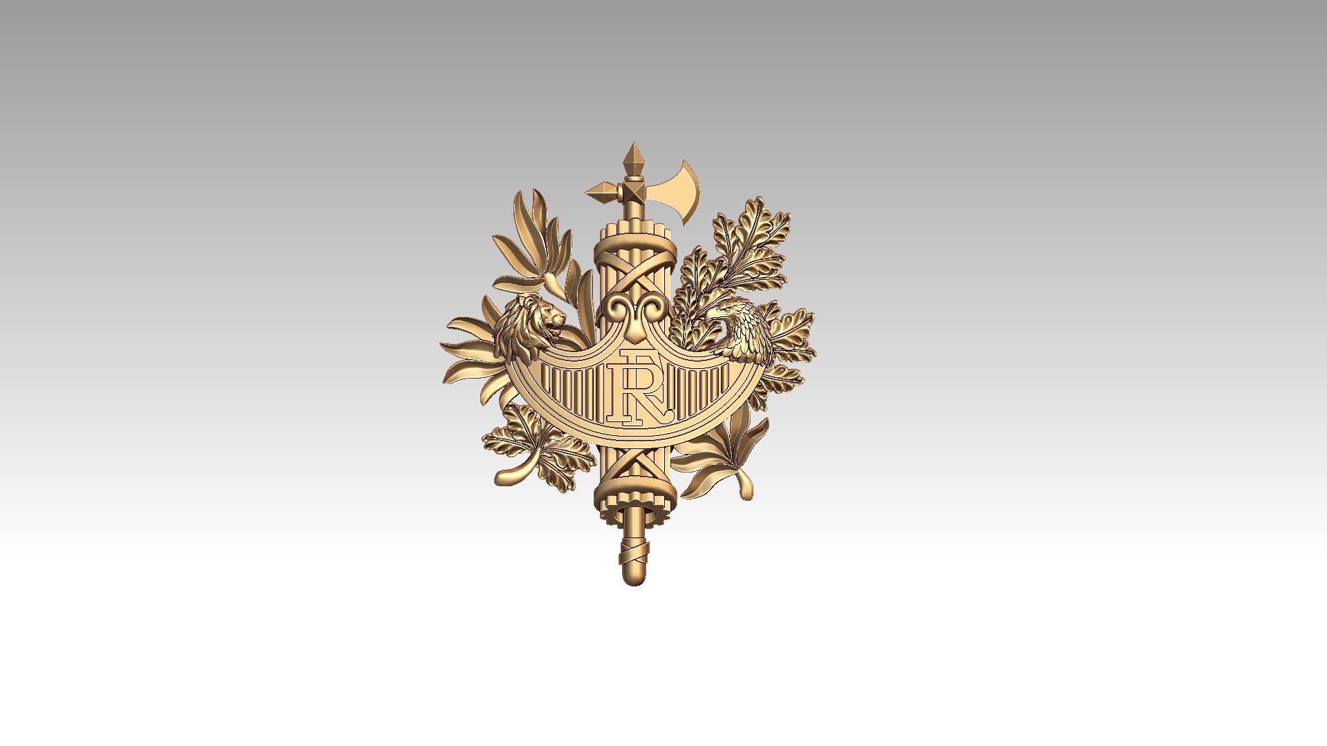3D Coat Of Arms Of France - TurboSquid 2136626