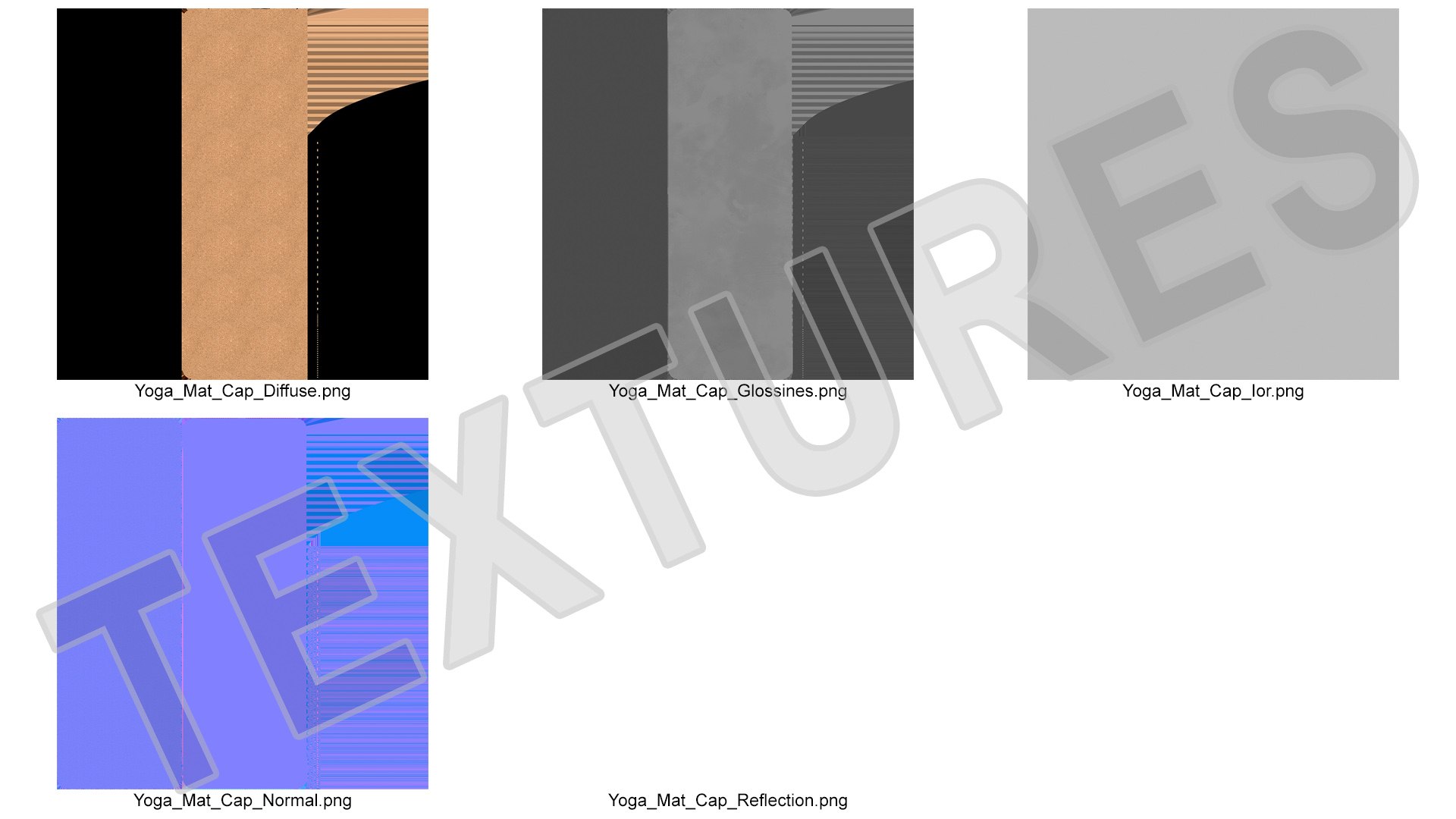 3D Yoga Mat Unwrap Cork - TurboSquid 1905489