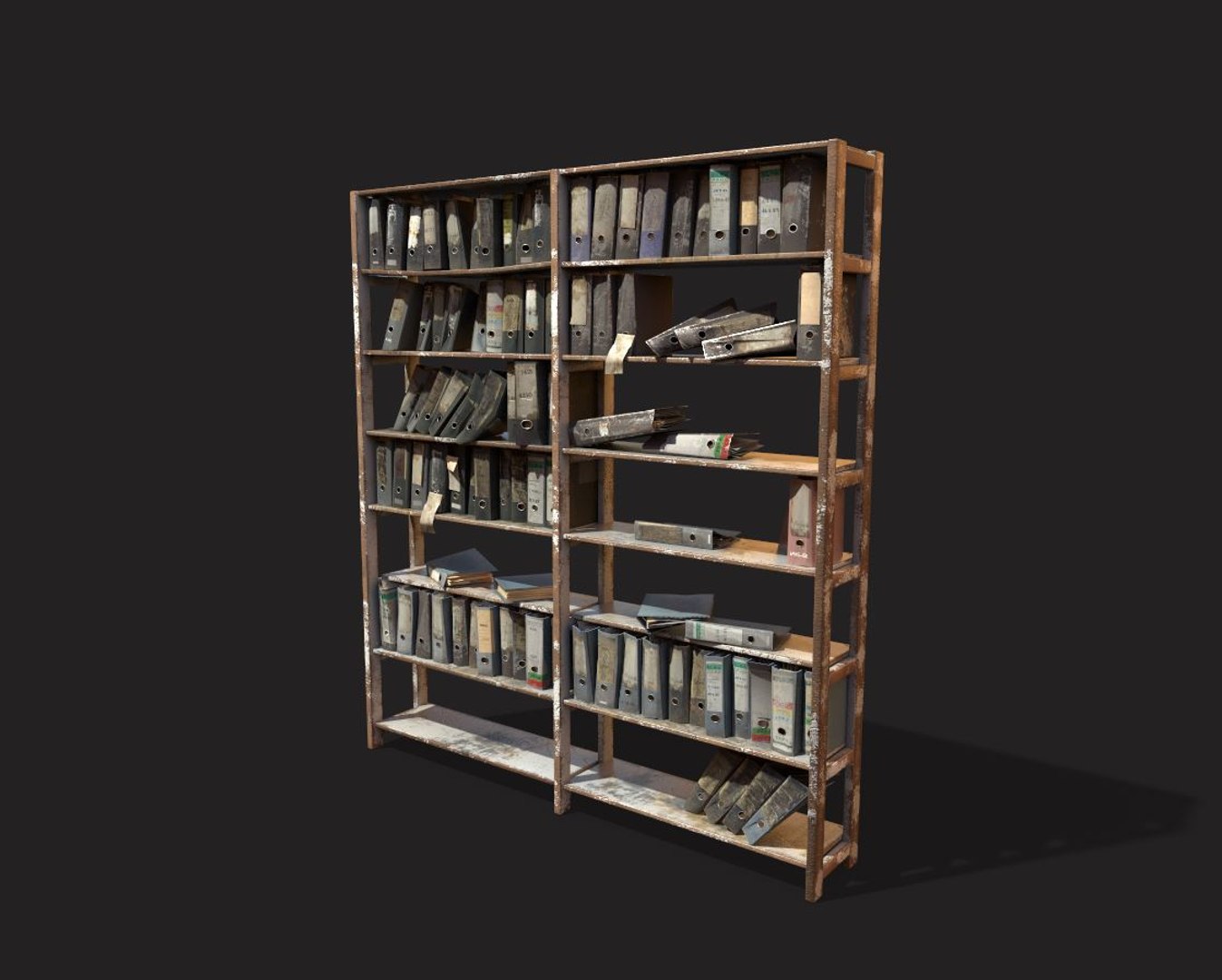 Old Folder Shelf 3D model - TurboSquid 1946016