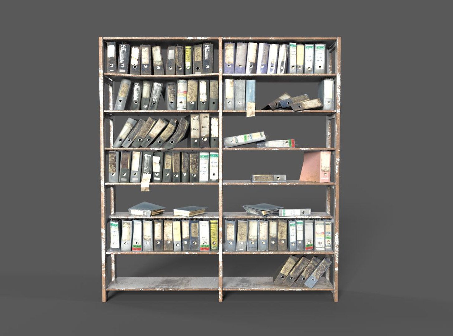 Old Folder Shelf 3D model - TurboSquid 1946016