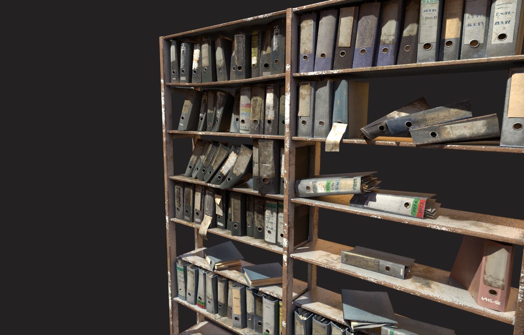 Old Folder Shelf 3D model - TurboSquid 1946016