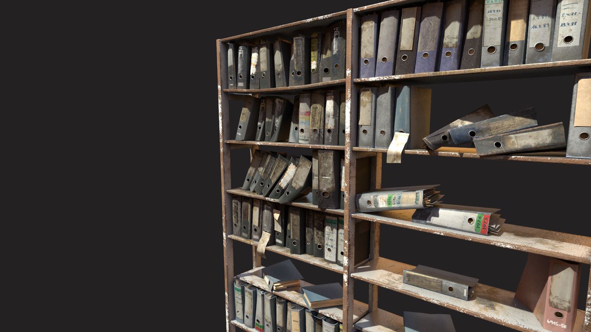 Old Folder Shelf 3D model - TurboSquid 1946016