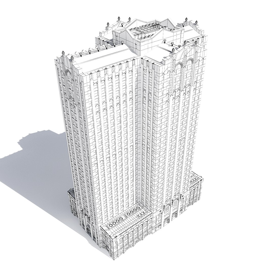 Brick Skyscraper Model - TurboSquid 1517359