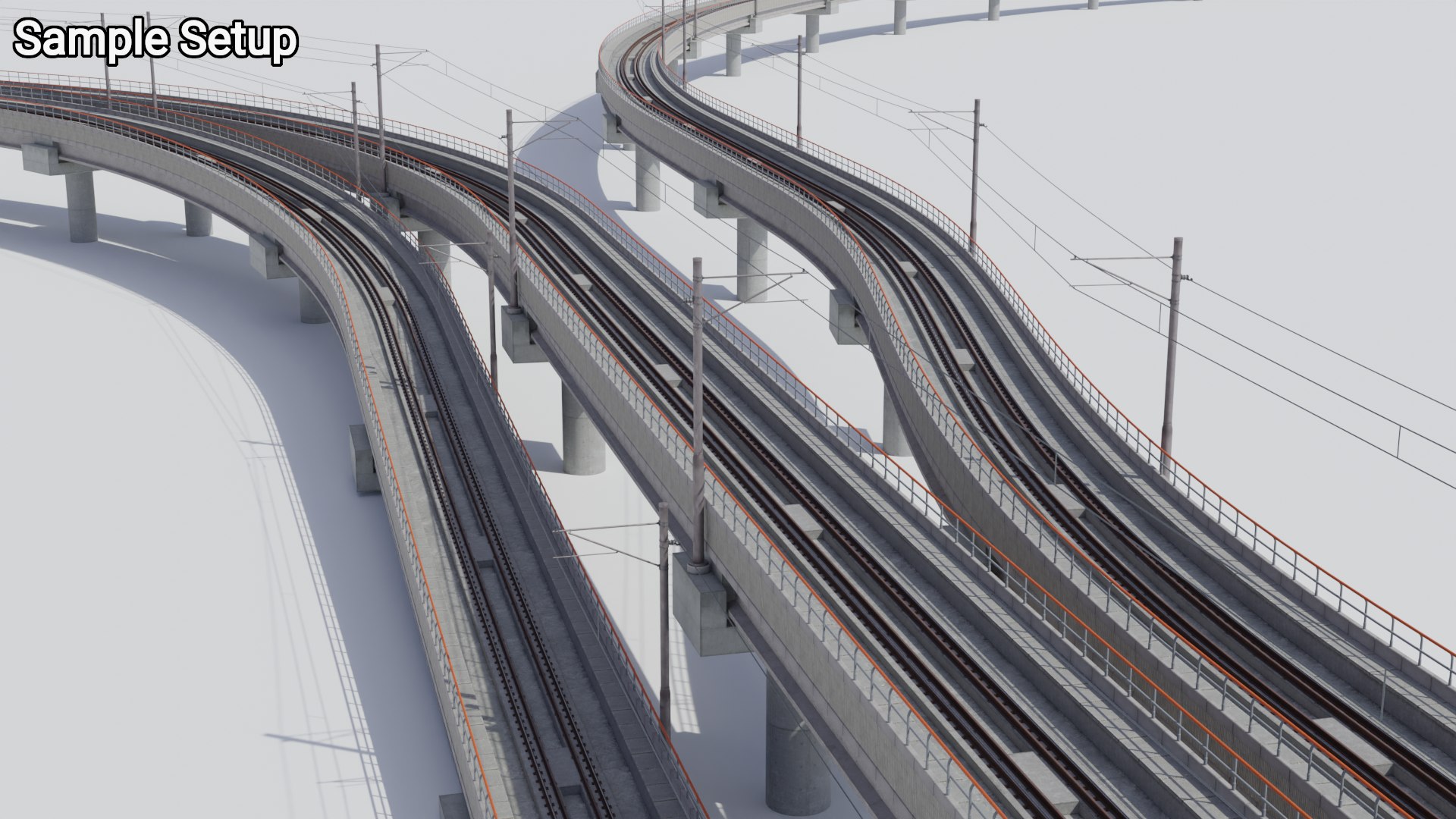 3D Railroad Viaduct - TurboSquid 2130882