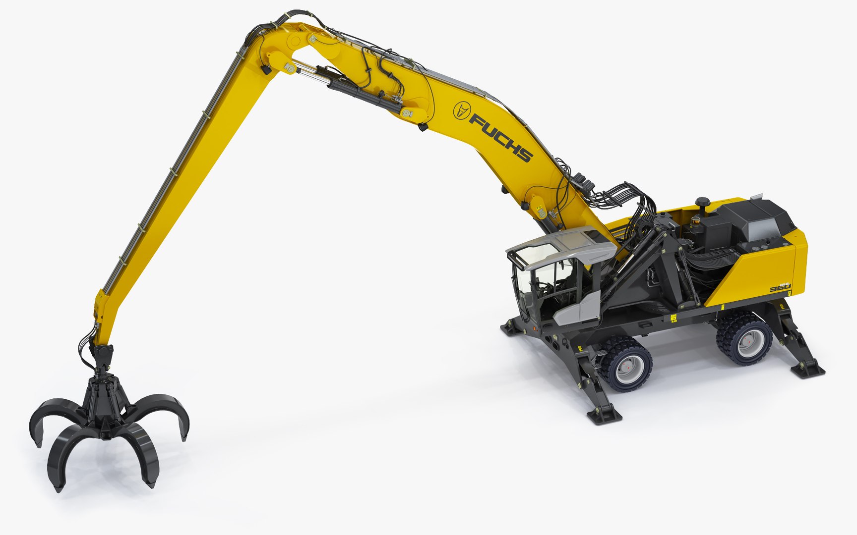 Fuchs mhl360 handler materials model - TurboSquid 1707034