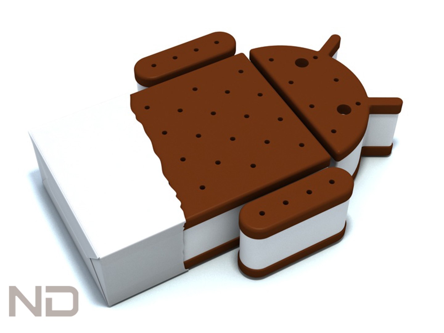 3d Model Android Ice Cream